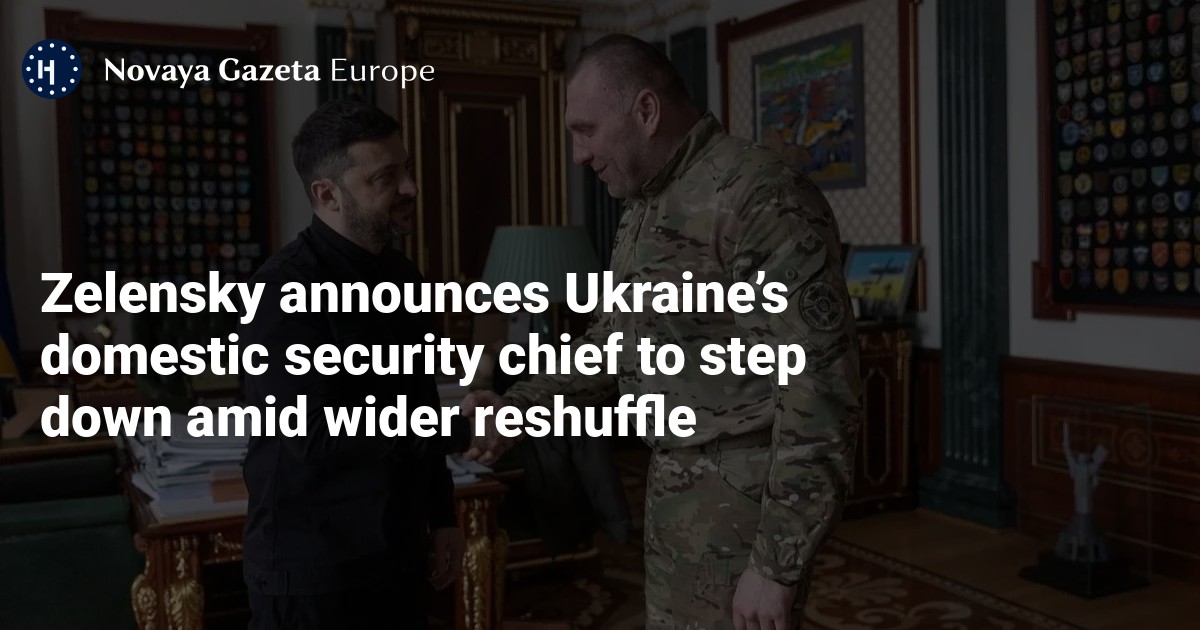 Zelensky announces Ukraine’s domestic security chief to step down amid ...